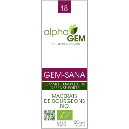 ALPHA GEM COMPLEXE N° 18 GEM SANA BIO-50 ML